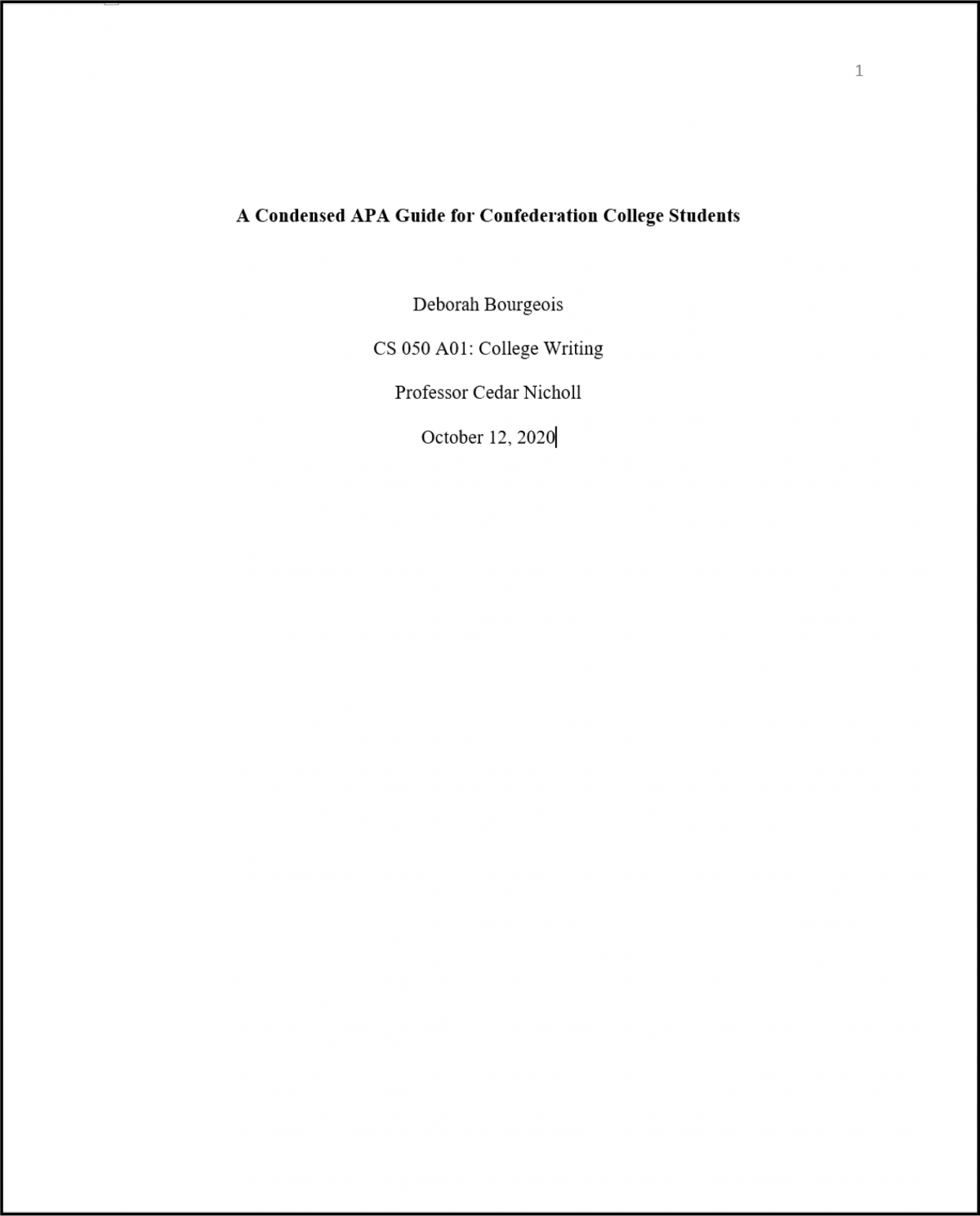 APA Assignment: General Page Format Requirements – An APA Guide for ...