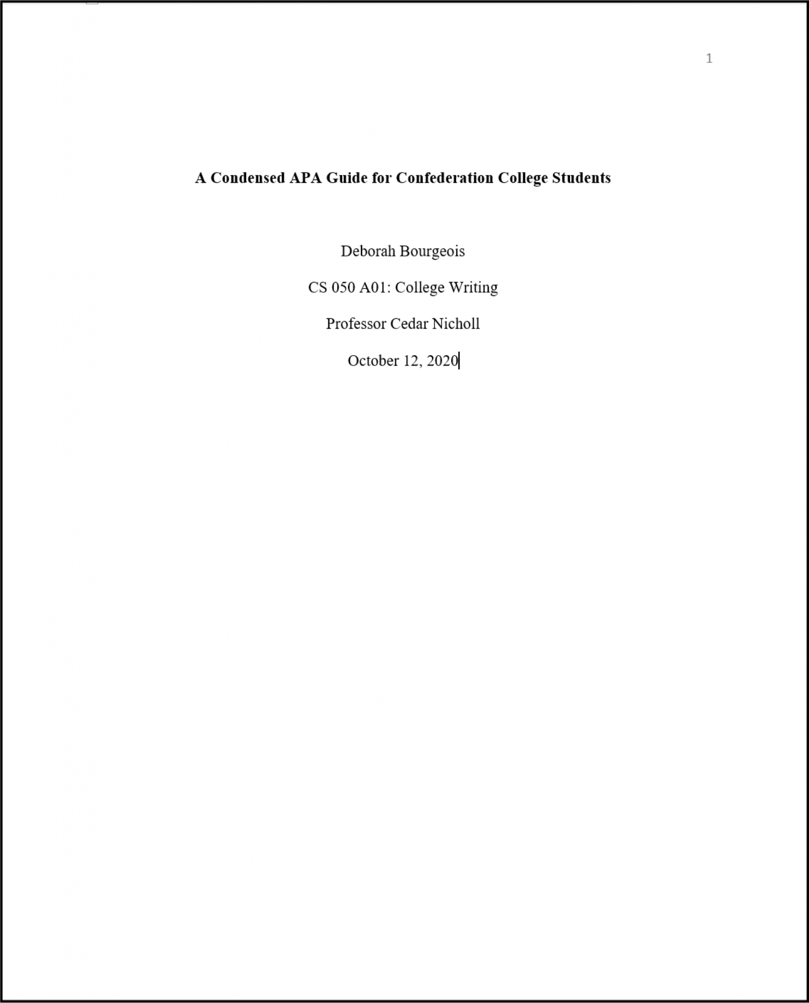 APA Assignment: General Page Format Requirements – An APA Guide for ...